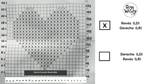 Cómo tejer Corazones Reversibles en dos agujas (+ gráfico)