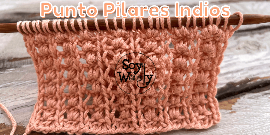 Cómo tejer el Punto Pilares Indios en dos agujas + video